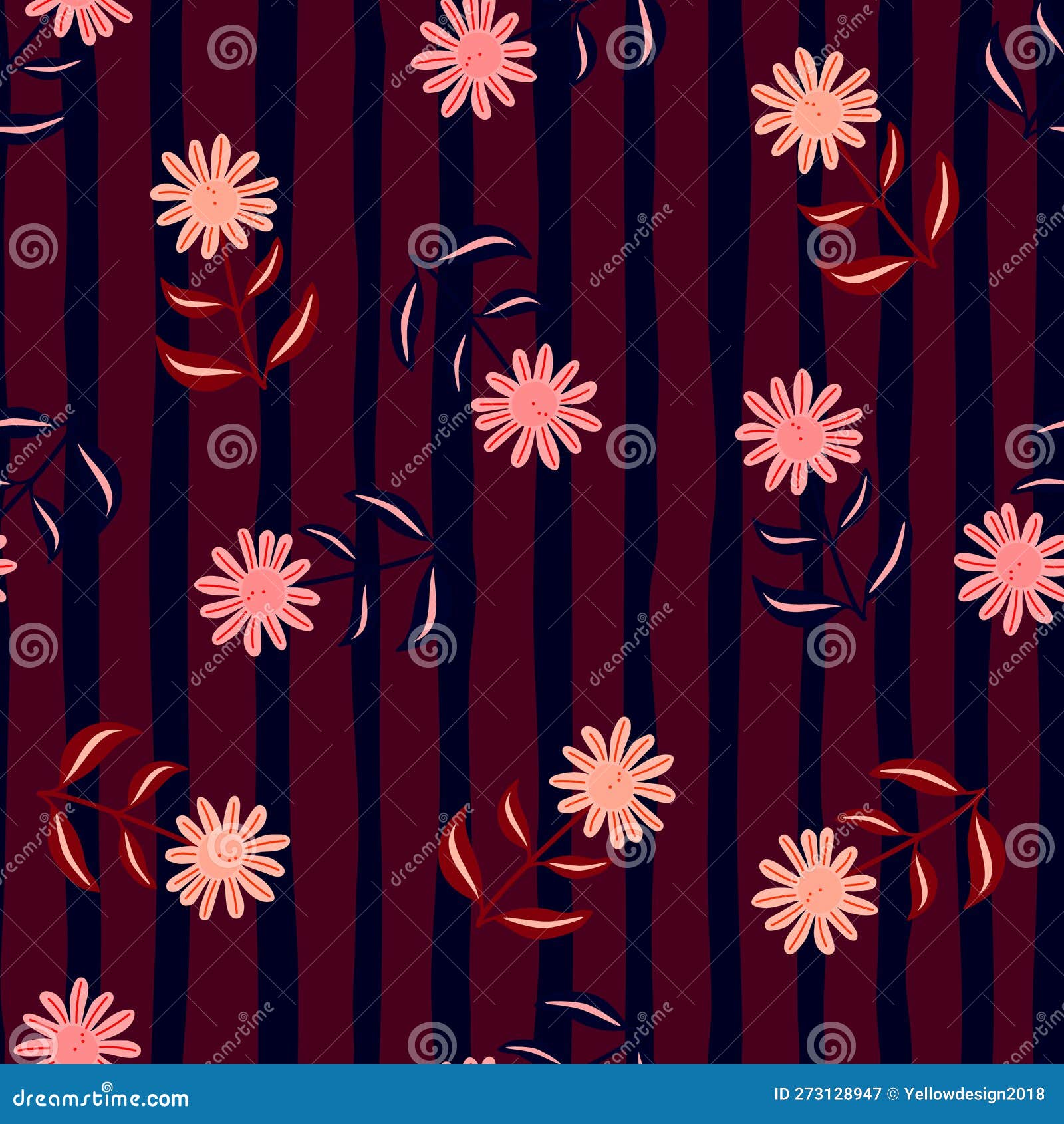 Simple Flower Seamless Pattern. Elegant Botanical Background Stock ... Simple Flower Seamless Pattern. Elegant Botanical Background Stock ...