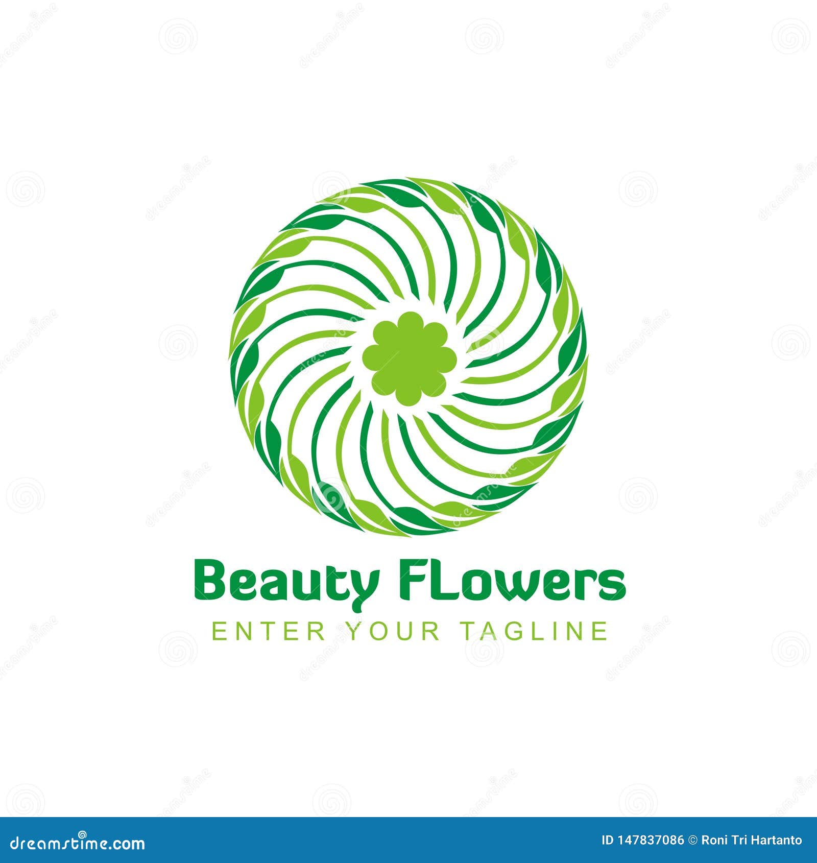 Simple Flower Shaped Logo Inspiration Stock Vector - Illustration of ...