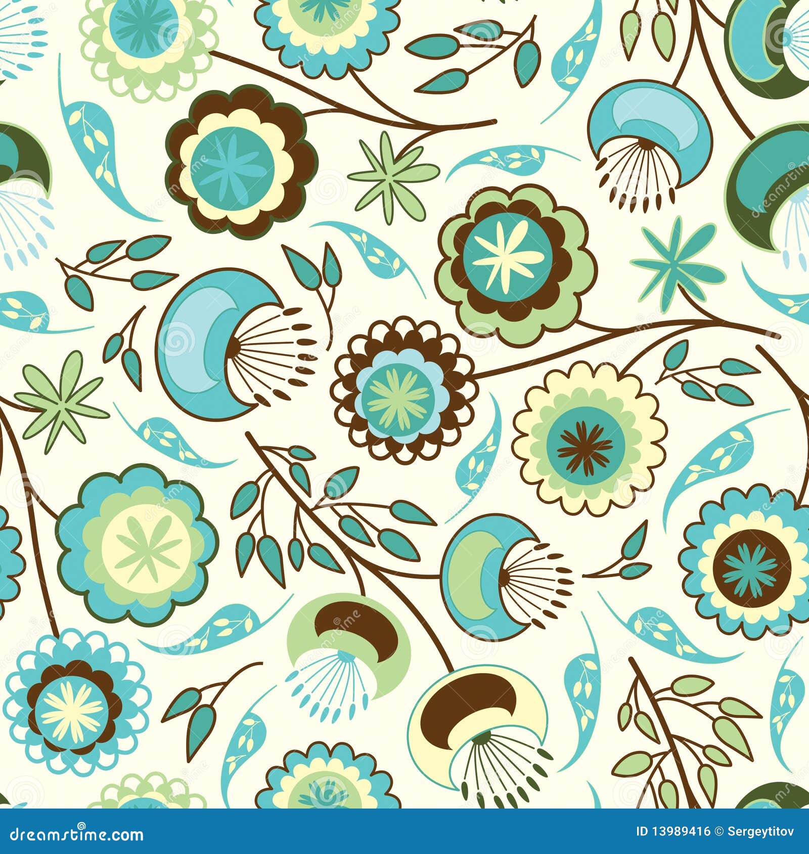 Simple flowers stock vector. Illustration of pattern - 13989416