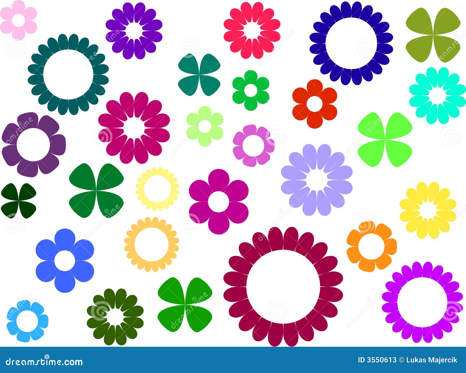 Simple flowers stock vector. Illustration of flower, flowerpower - 3550613