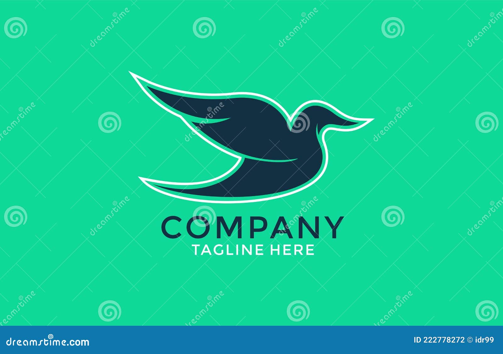Simple Fly Bird Logo stock vector. Illustration of bird - 222778272