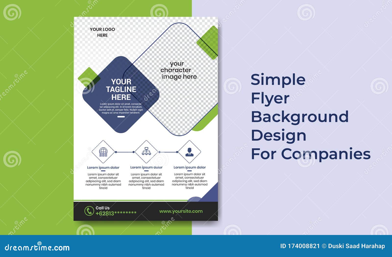 Simple Flyer Background Business Brochure Book Vector Illustration ...