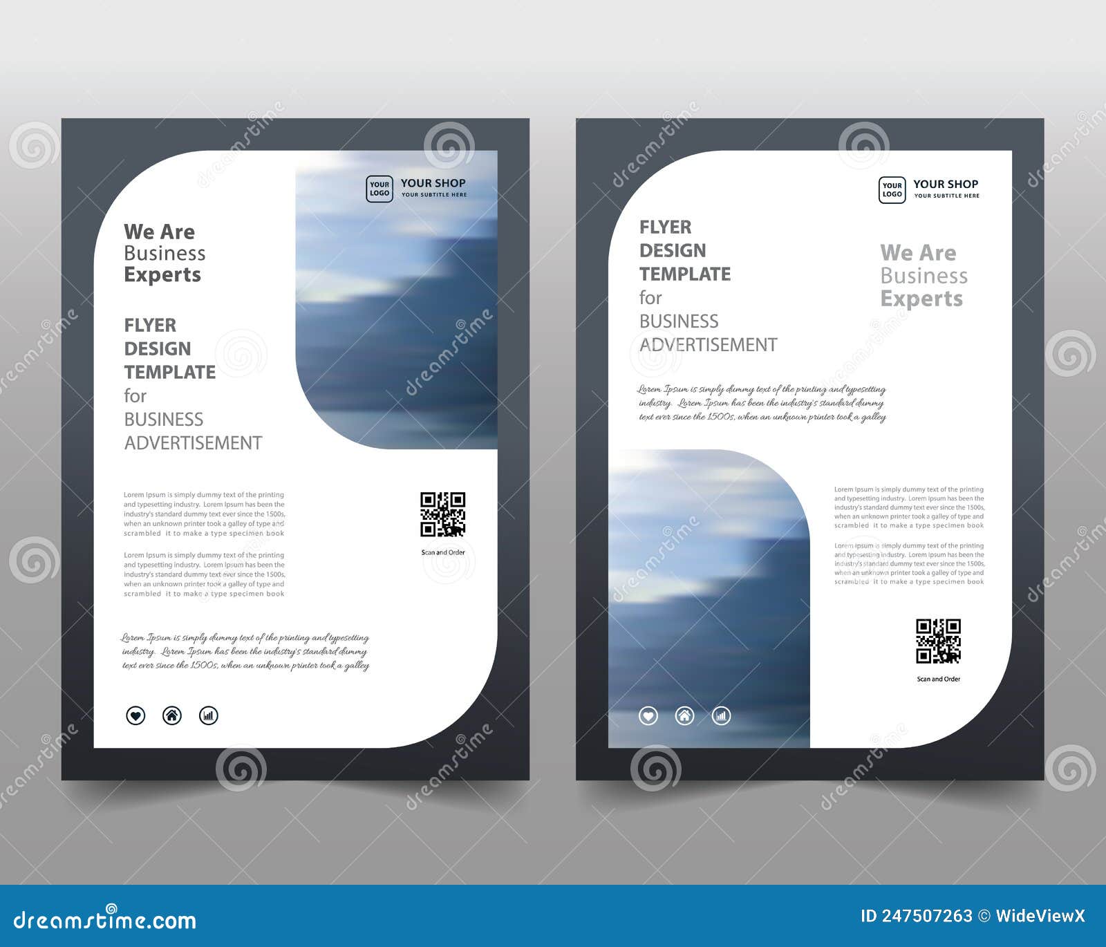 Simple Flyer Design Template Vector for Business Advertisements Stock ...