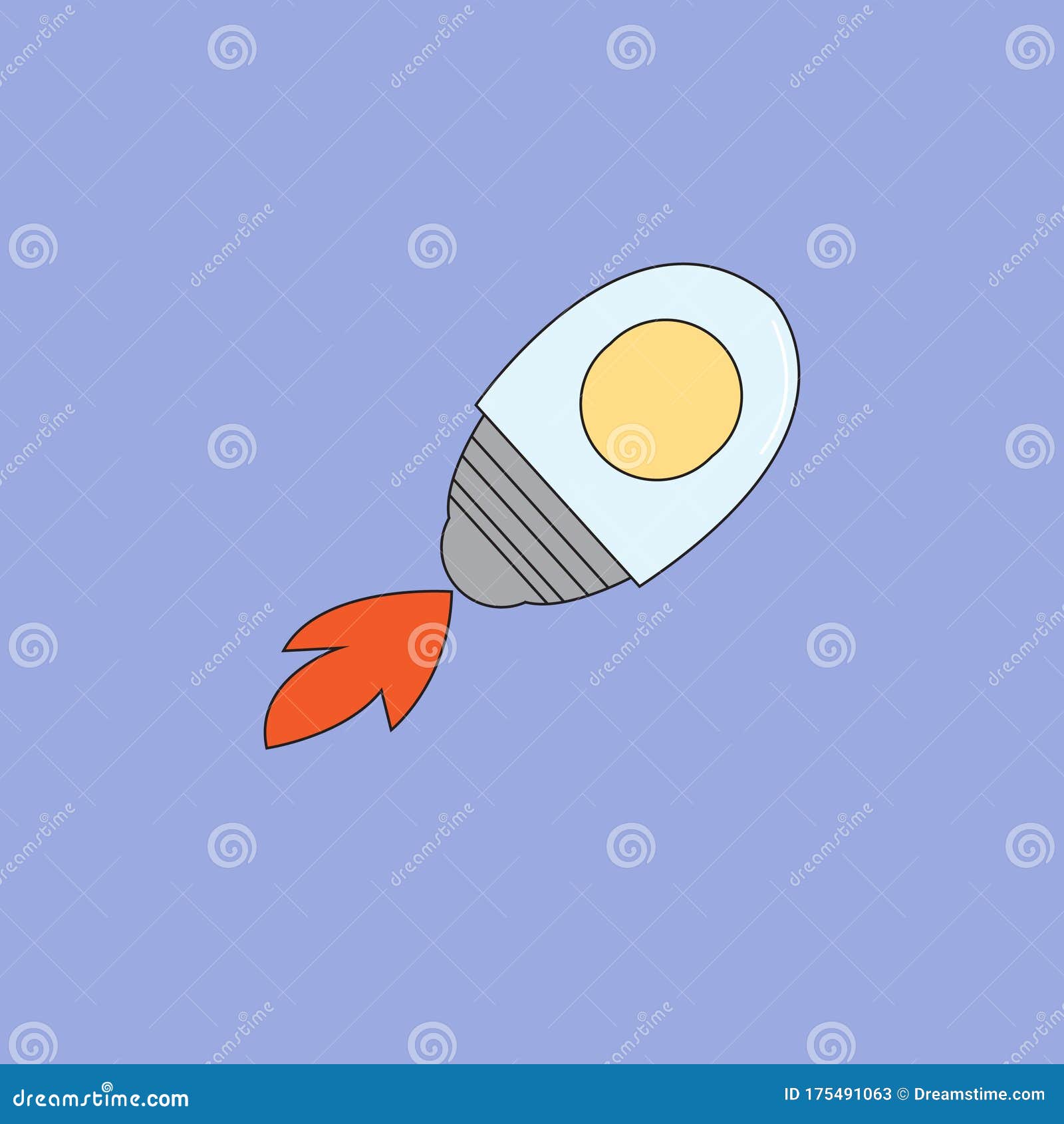 Simple Flying Rockets Vektor Design Stock Vector - Illustration of ...