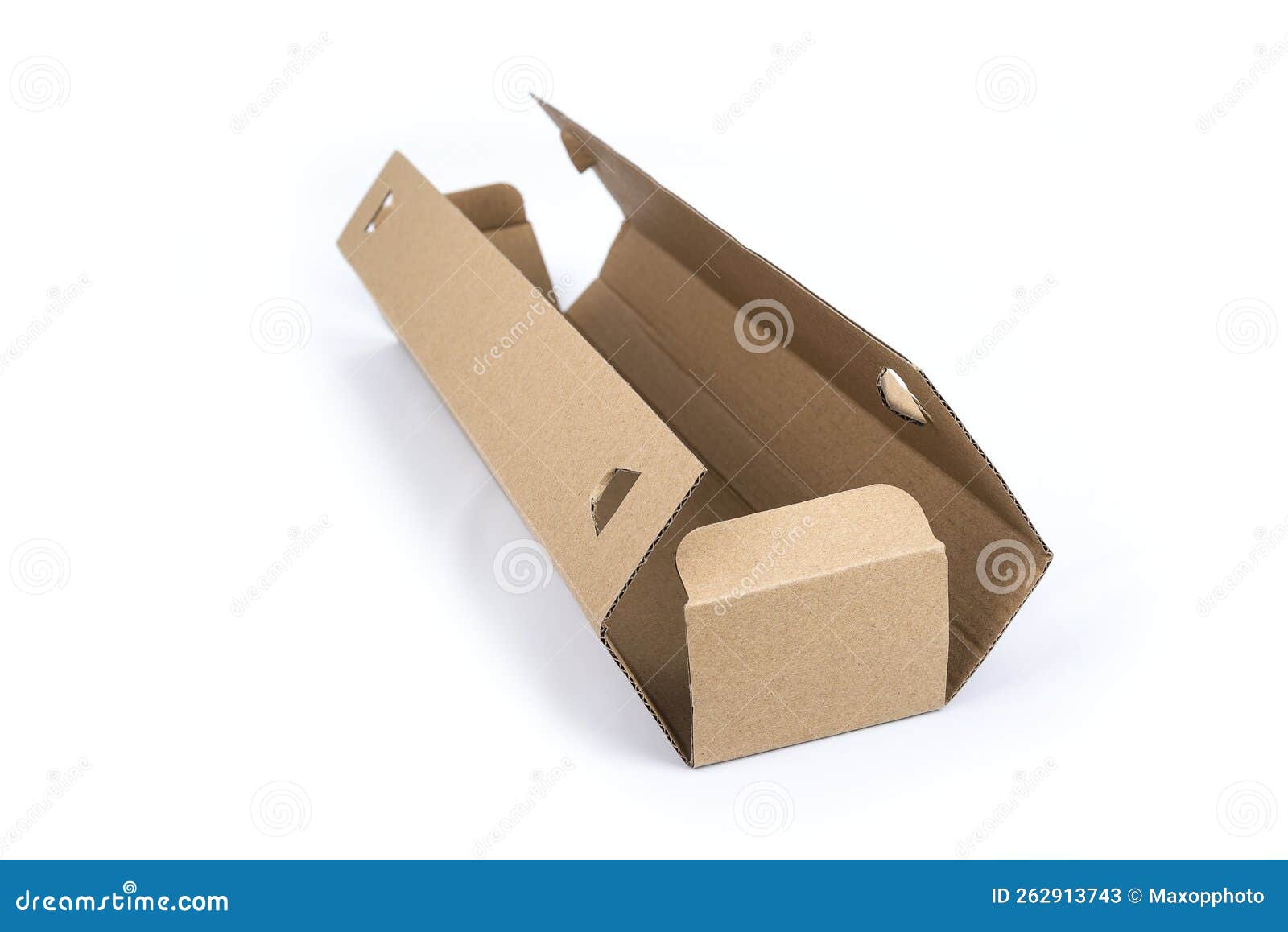 Simple Foldable Box for Packaging on a White Stock Image - Image of ...