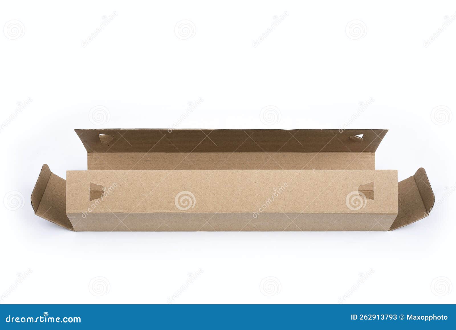 Simple Foldable Box for Packaging on a White Stock Image - Image of ...