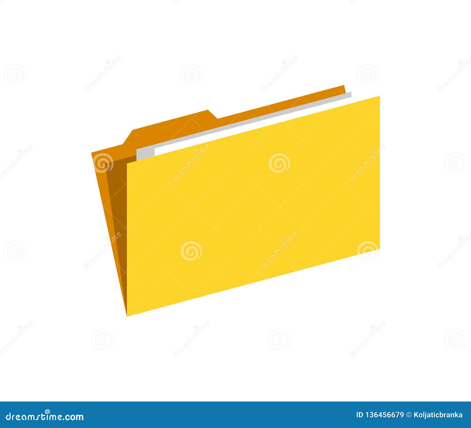 Simple Folder Icon stock vector. Illustration of food - 136456679