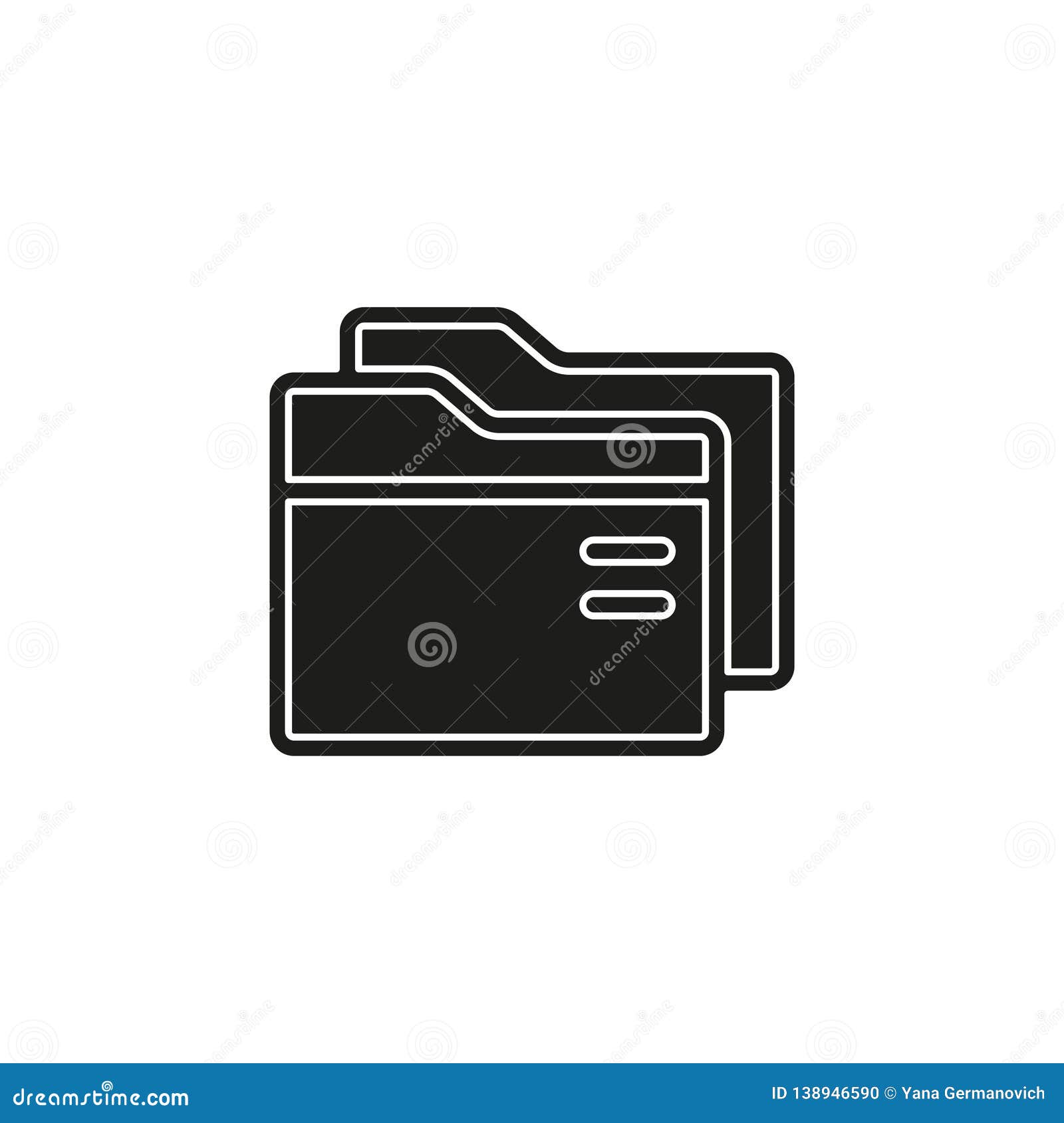 Simple Folder Vector Icon stock illustration. Illustration of office ...