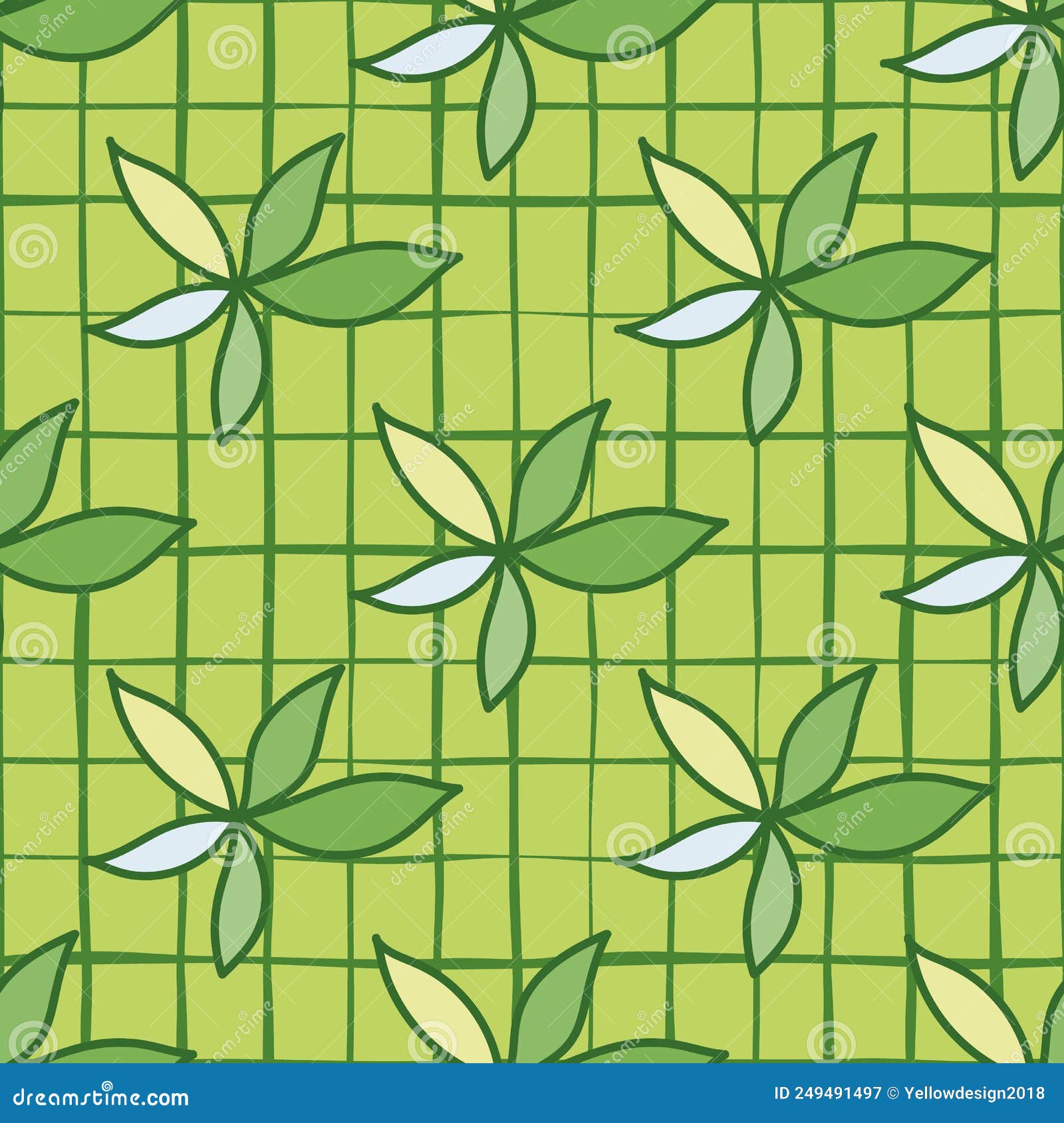 Simple Foliage Seamless Pattern. Doodle Leaves Wallpaper Stock Vector ...