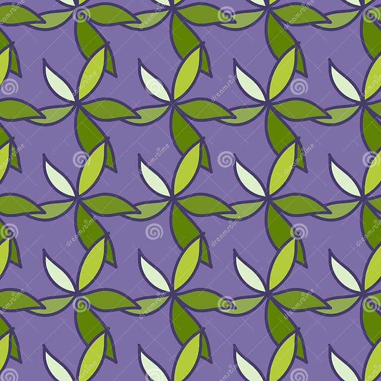 Simple Foliage Seamless Pattern. Doodle Leaves Wallpaper Stock Vector ...