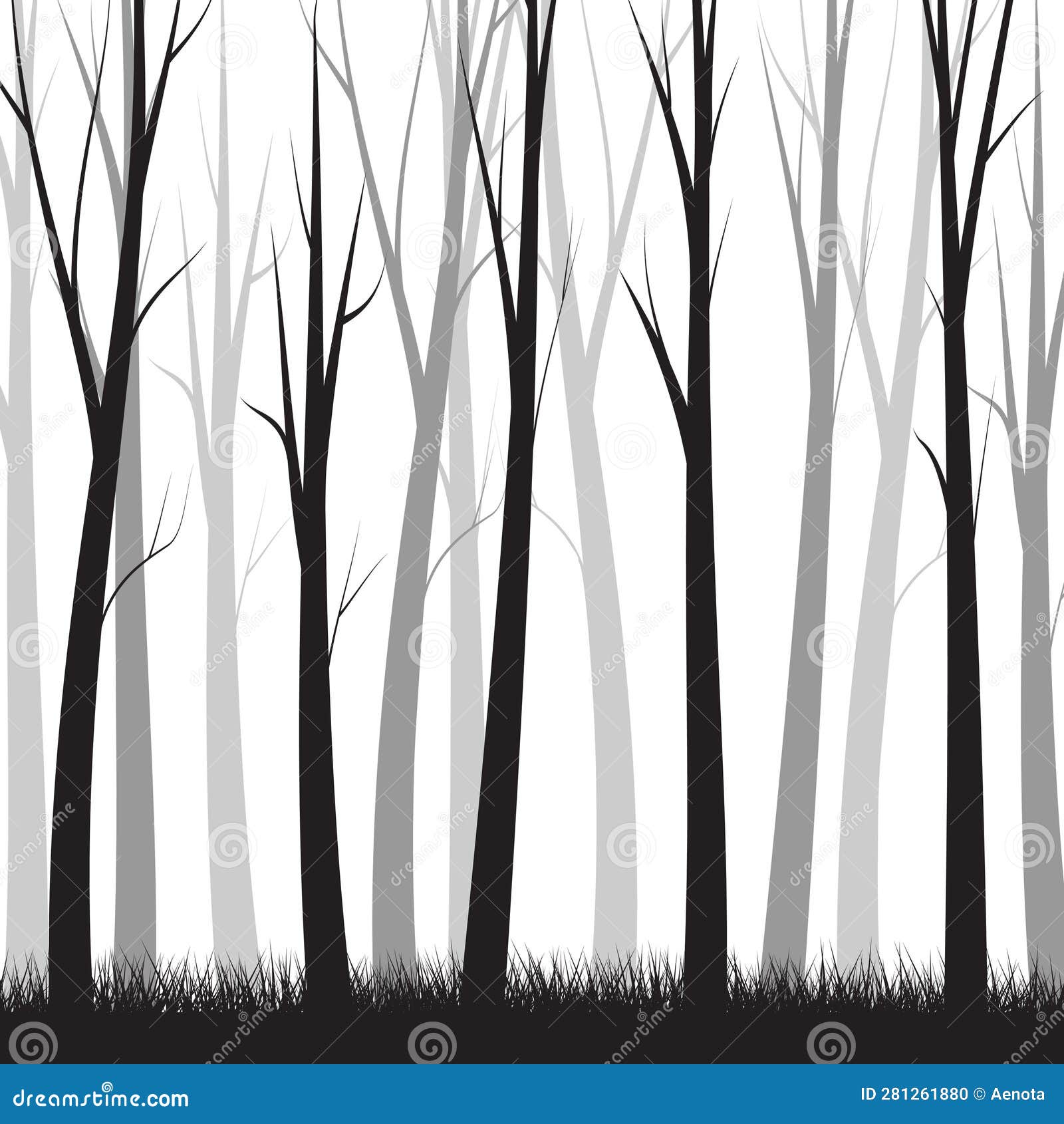 Simple Forest Background - Vector Illustration Stock Vector ...