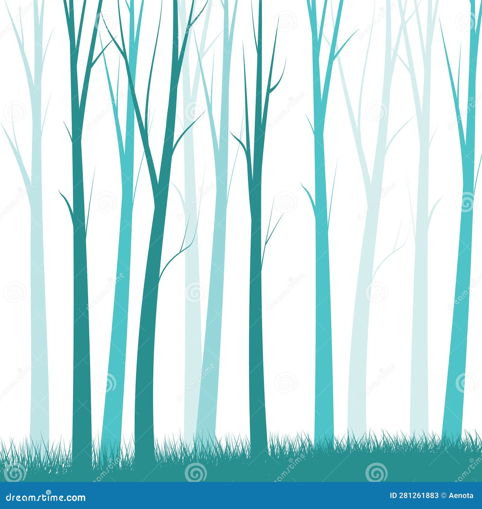 Simple Forest Background - Vector Illustration Stock Vector ...
