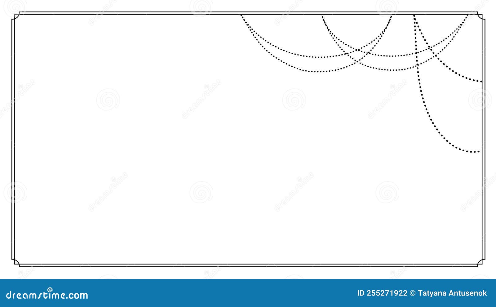 Simple Frame with Beads, Pattern of Two Frames with a Round Corner ...