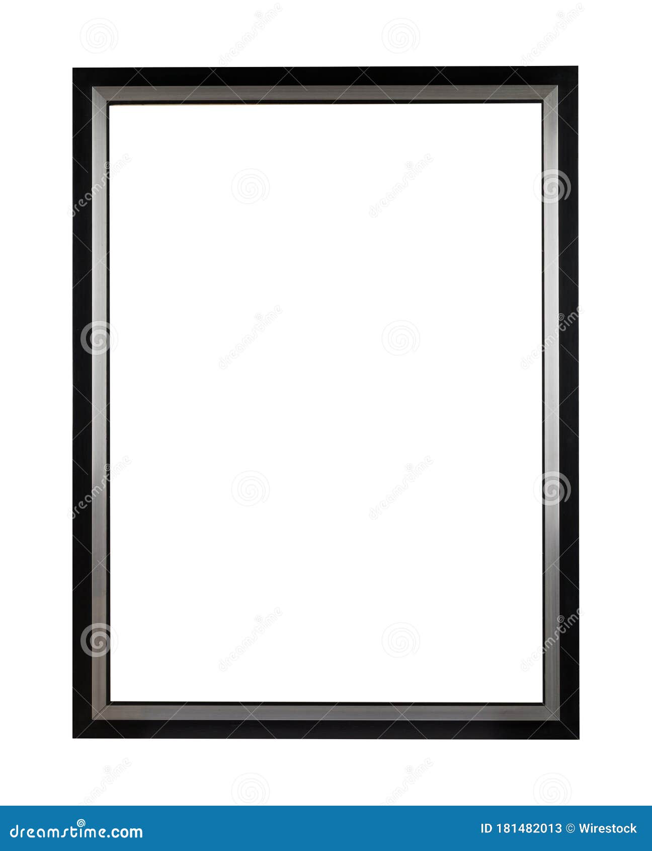 Simple Frame with Dark Borders Under the Lights Isolated on a White ...