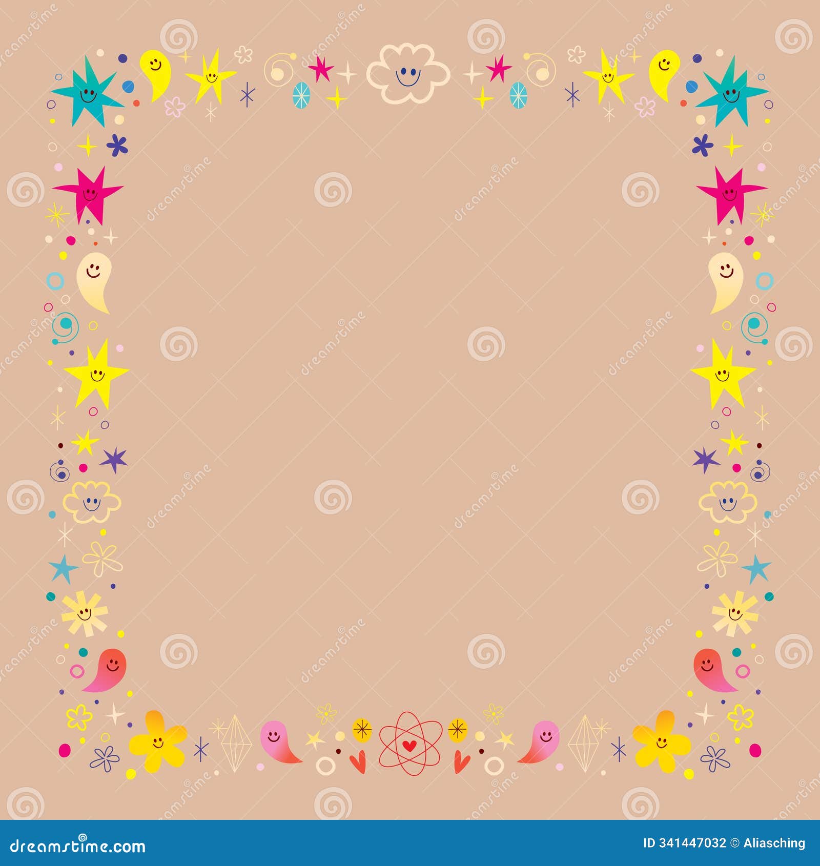 Simple Frame Design Elements Stock Illustration - Illustration of ...