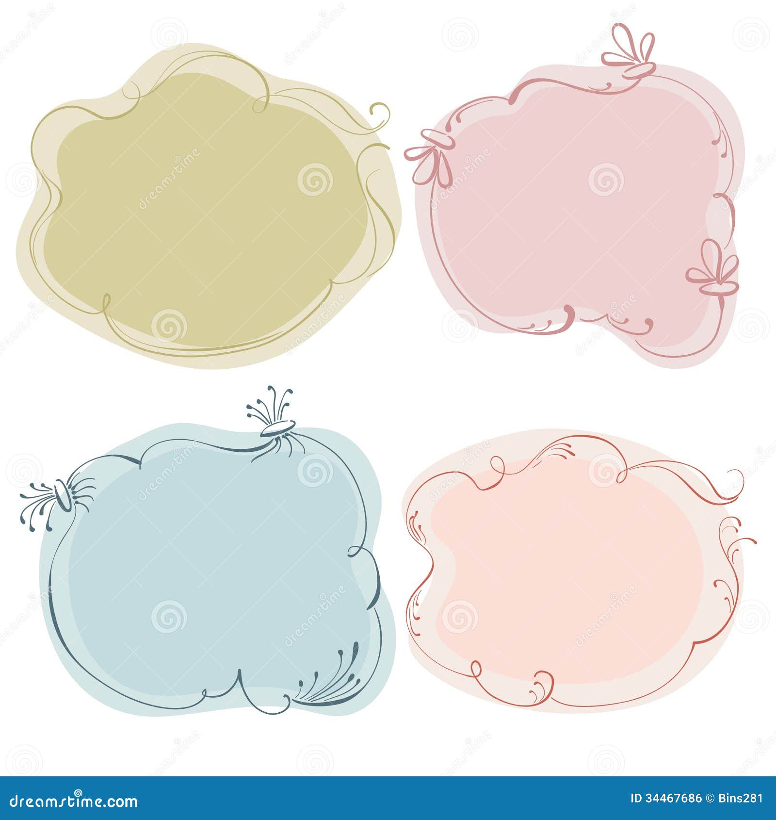 Simple frames stock vector. Illustration of label, blue - 34467686