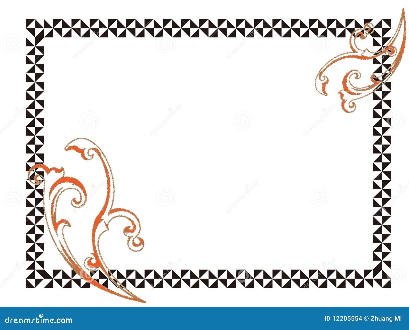 Simple freme-empty page stock vector. Illustration of decorative - 12205554