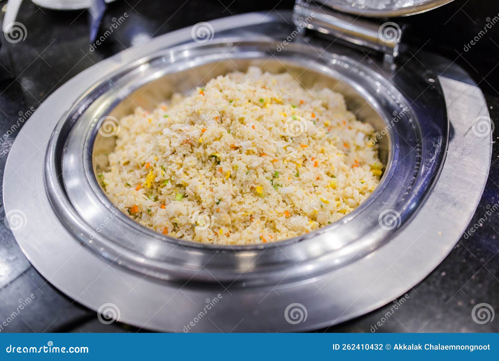 Simple Fried Rice with Egg in the Buffet Restaurant Stock Photo - Image ...
