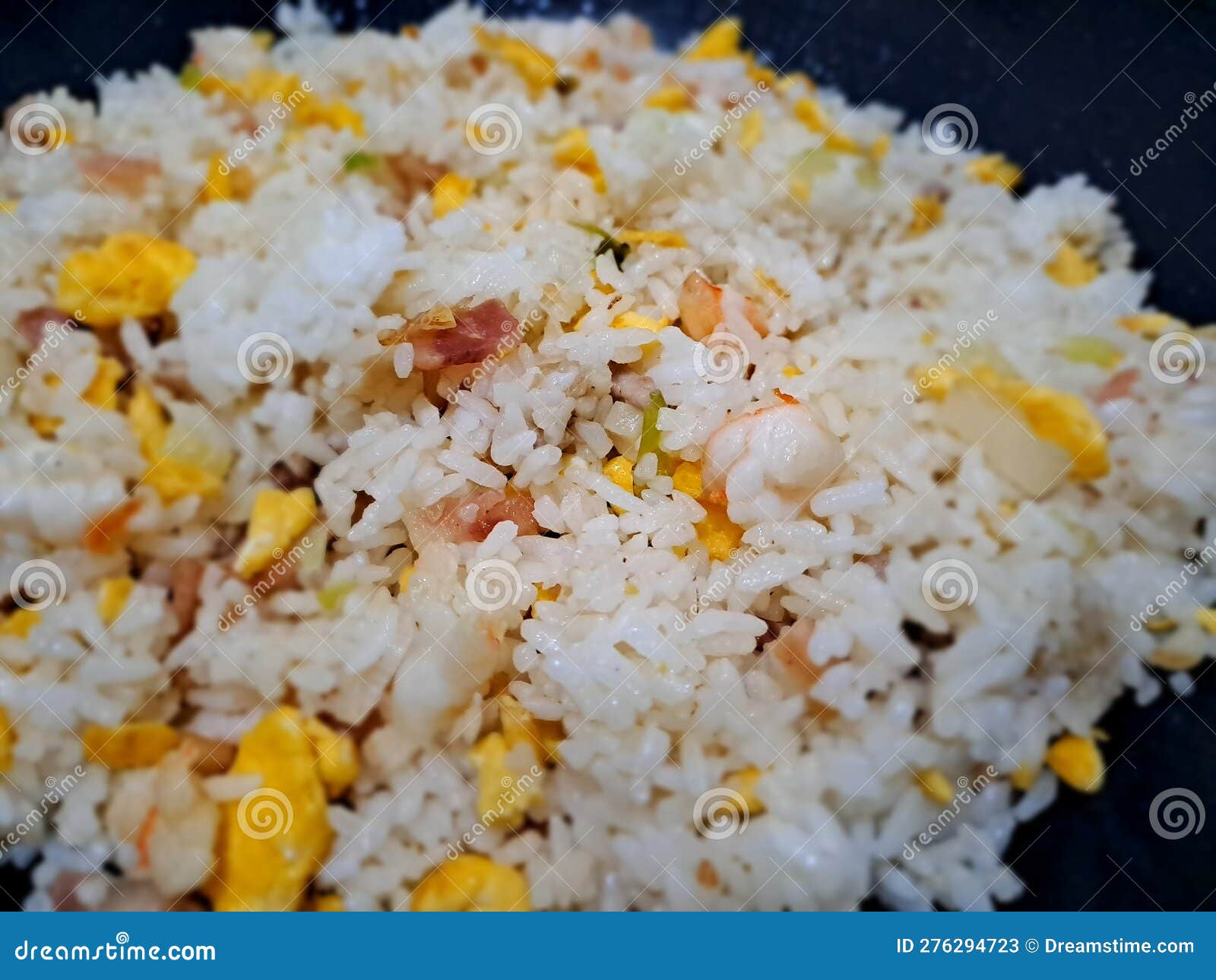 Simple Fried Rice Indonesian Food Shrimp Fried Eggs Stock Image - Image ...