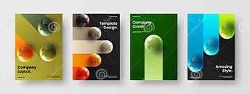 Simple Front Page A4 Design Vector Template Collection Stock Vector ...