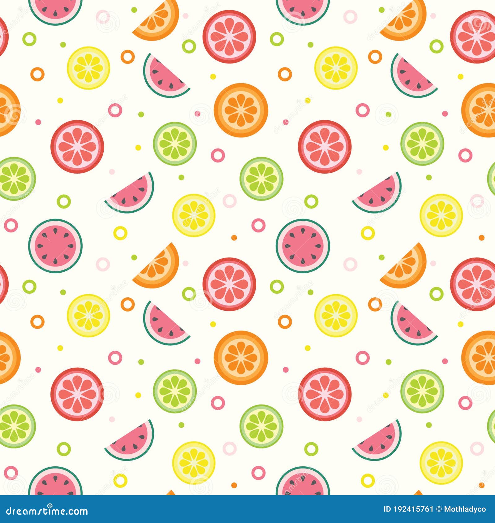 Simple Fruits Repeat Pattern Deign Stock Vector - Illustration of ...