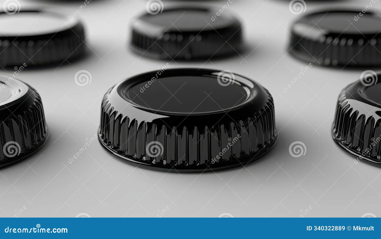 Simple and Functional Black Bottle Cap Mockup Arranged on a Plain ...