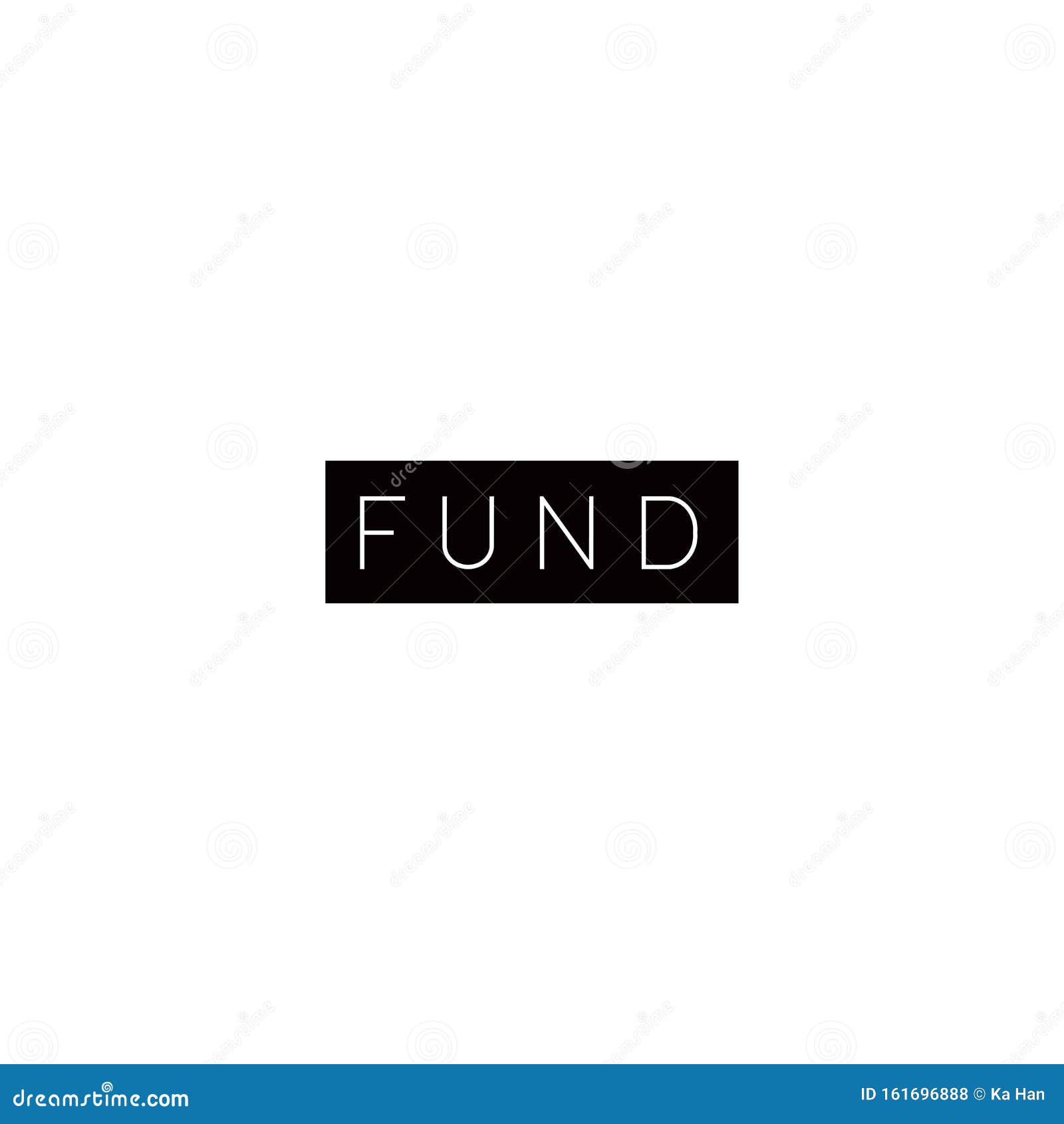 Simple FUND Logo Vector stock vector. Illustration of logo - 161696888