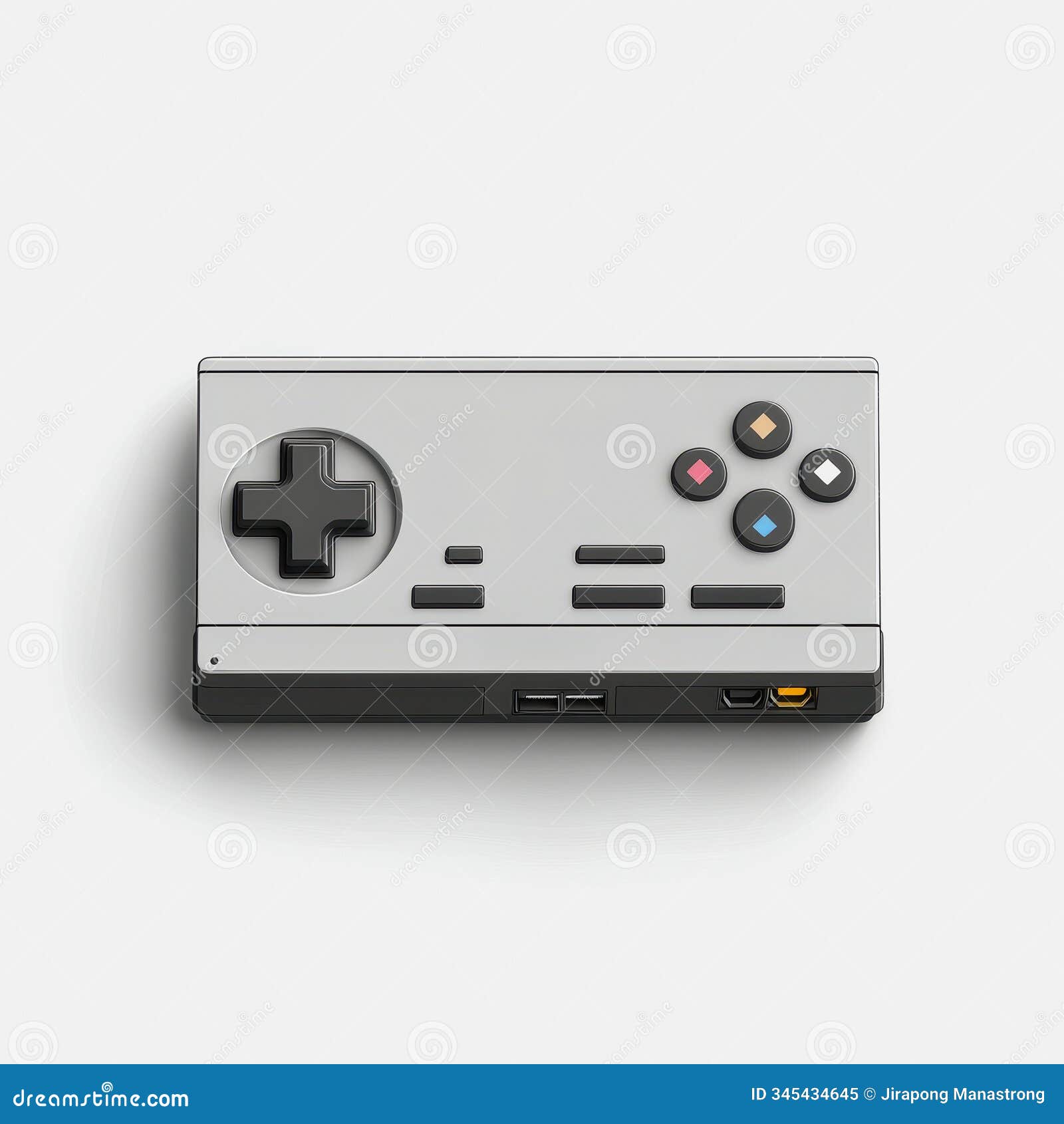 Simple Game Controller Icon on White Background Stock Illustration ...