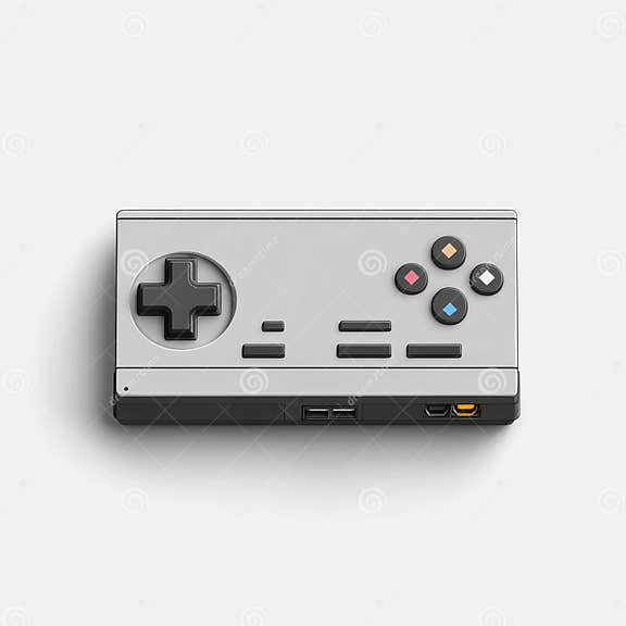 Simple Game Controller Icon on White Background Stock Illustration ...