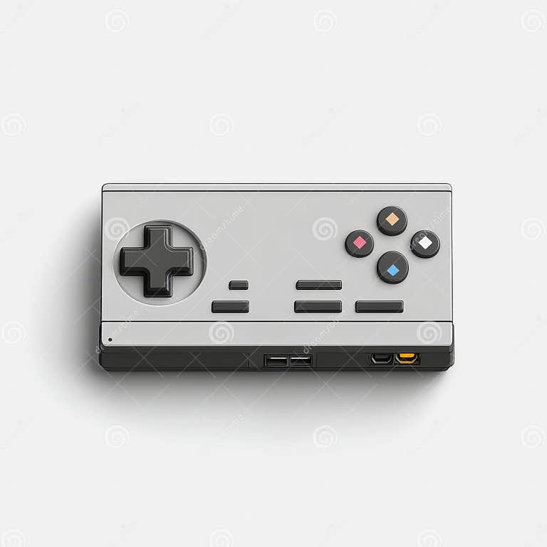 Simple Game Controller Icon on White Background Stock Illustration ...