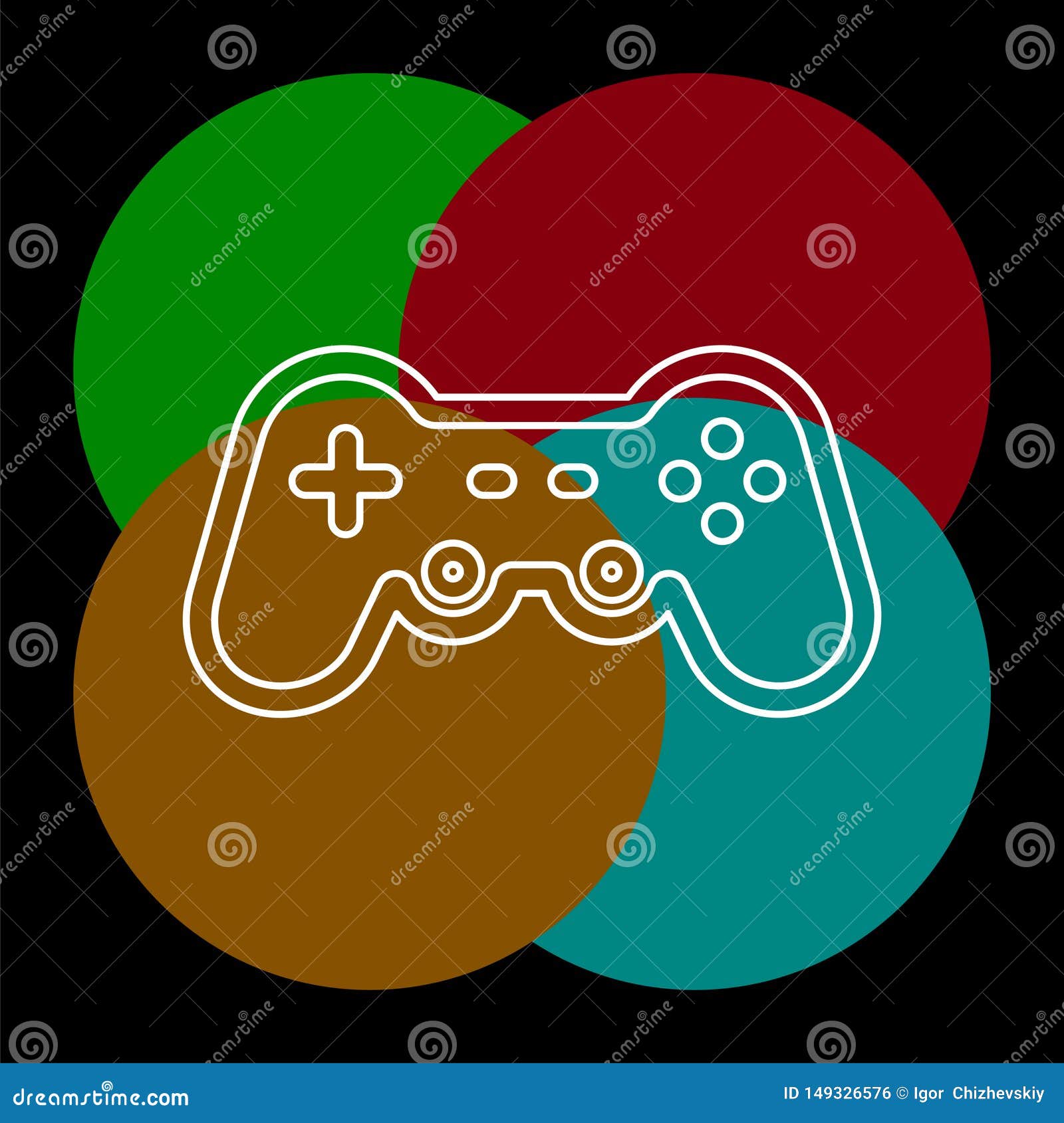 Game Controller Vector Icon Stock Vector - Illustration of keypad, line ...