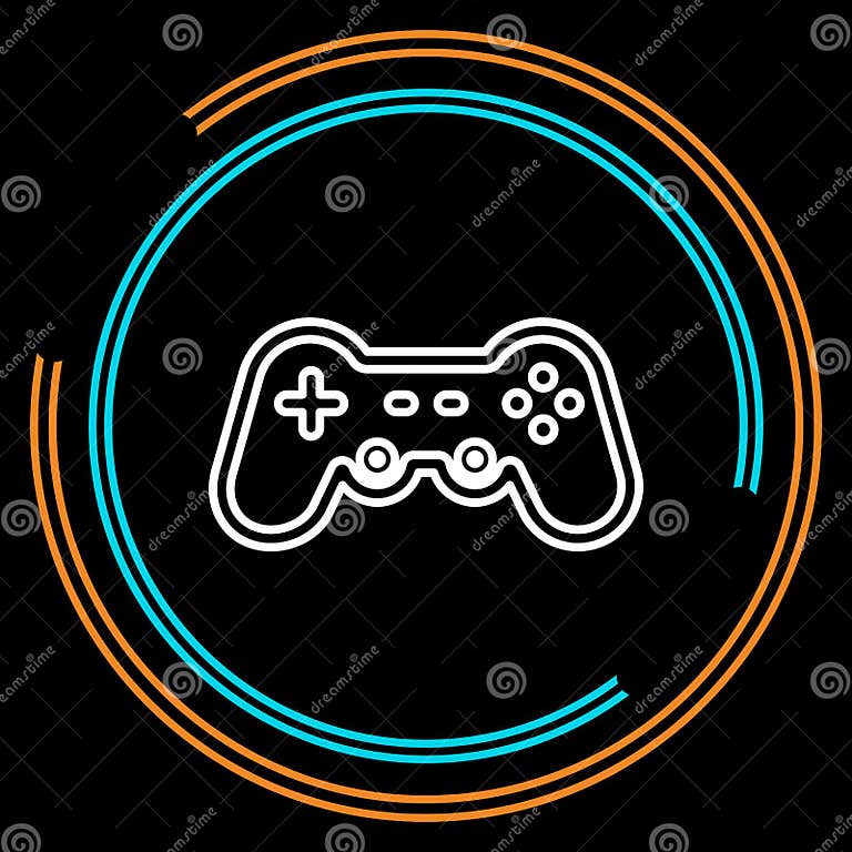 Simple Game Controller Thin Line Vector Icon Stock Vector ...