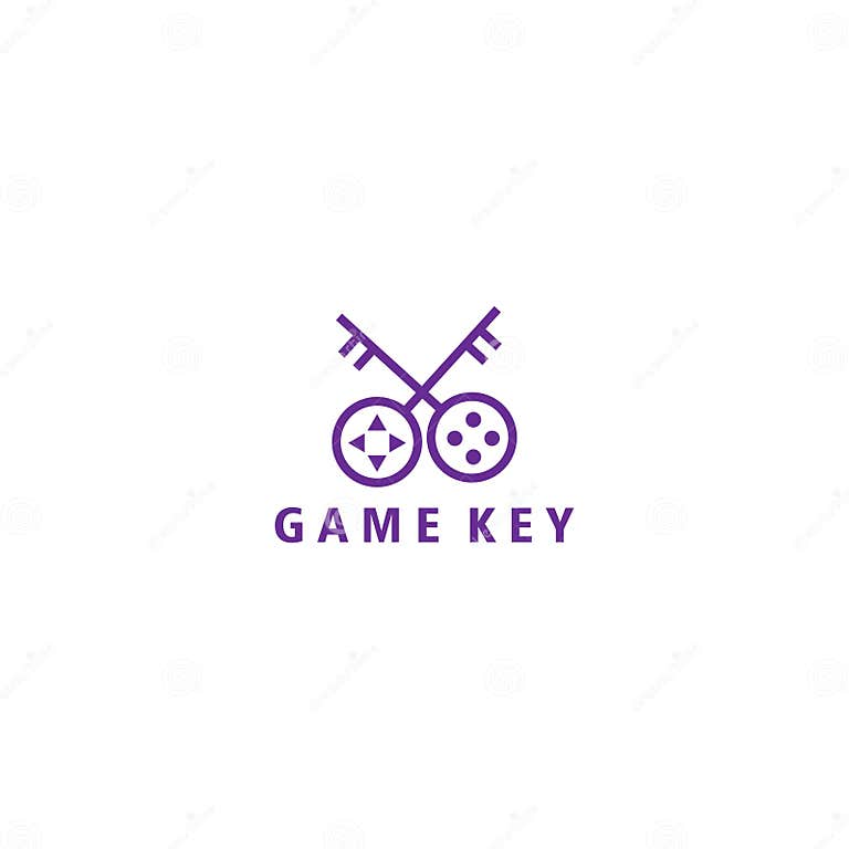 Simple Game Logo Key Illustration, Vector Design Stock Vector ...