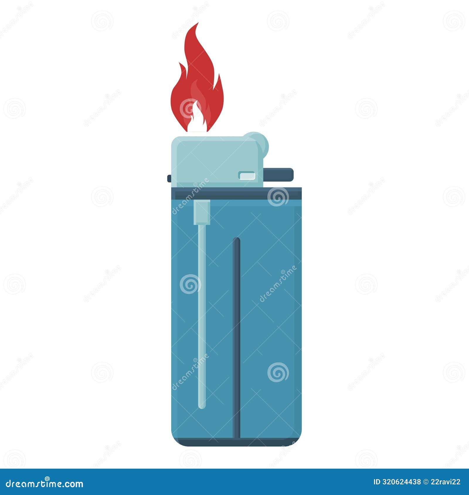 Simple Gas Lighter Vector stock vector. Illustration of portable ...