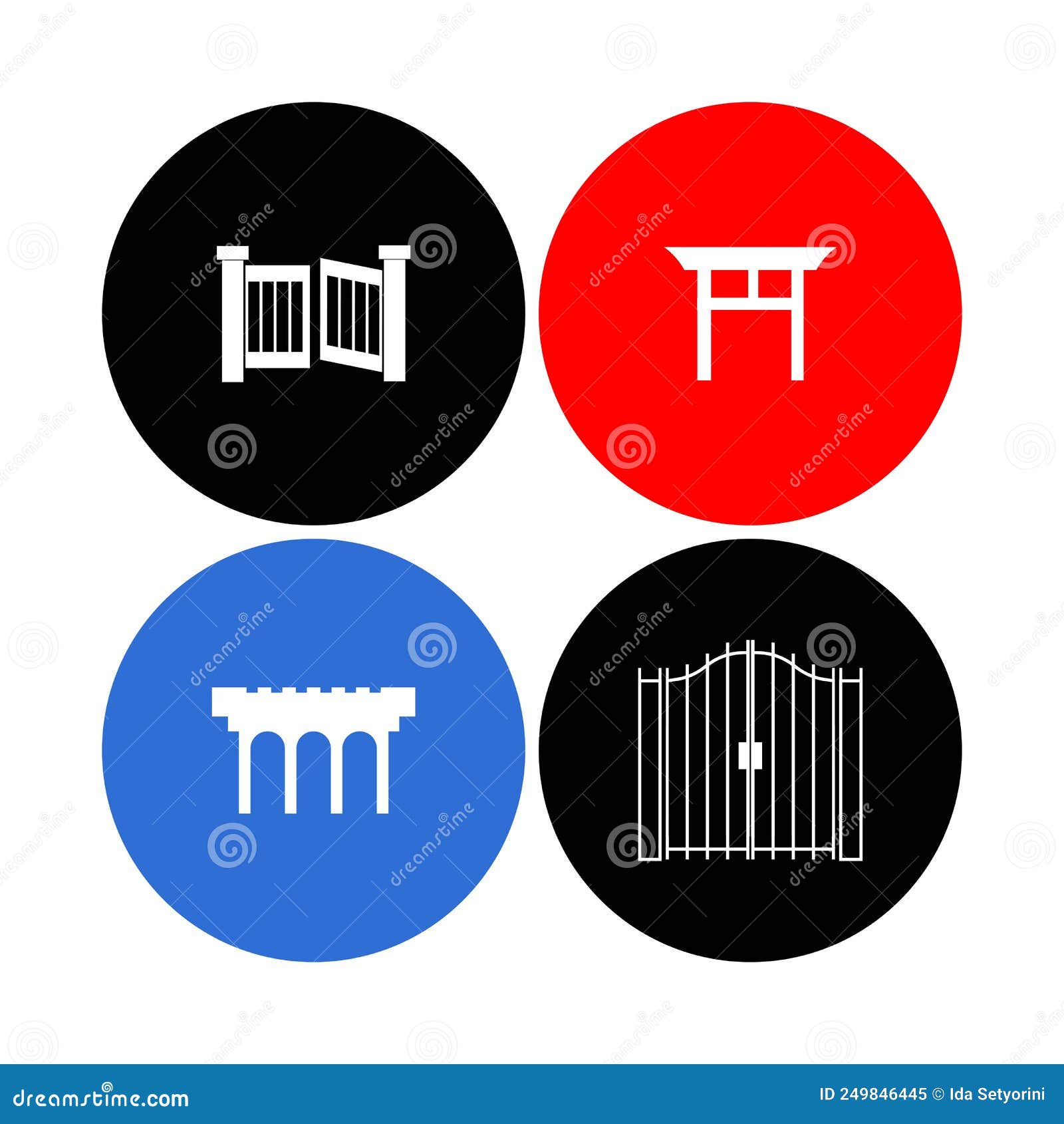 Simple Gate Logo Illustration Design Stock Illustration - Illustration ...