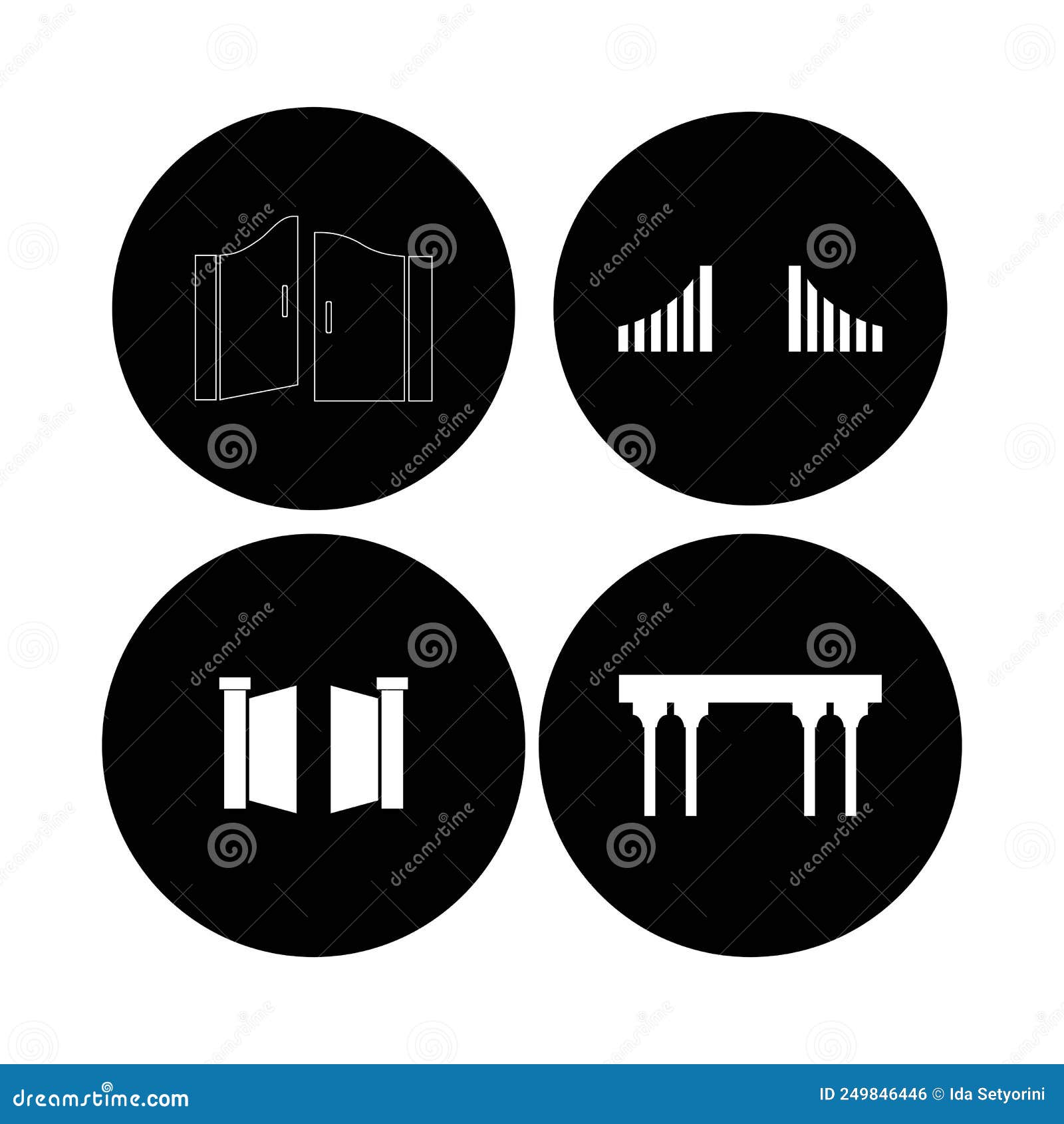 Simple Gate Logo Illustration Design Stock Illustration - Illustration ...