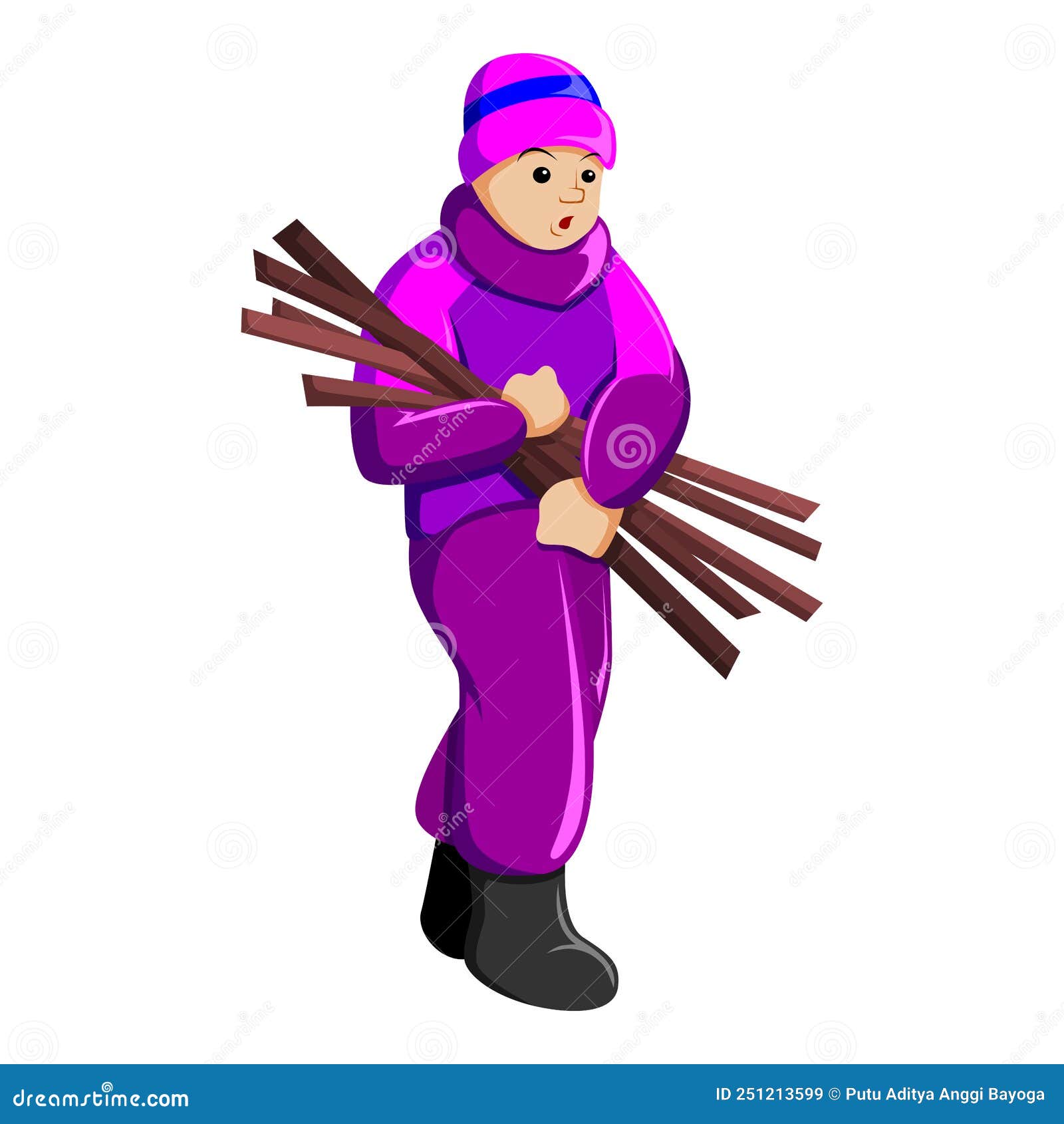 Gather wood stock vector. Illustration of gather, unique - 251213599