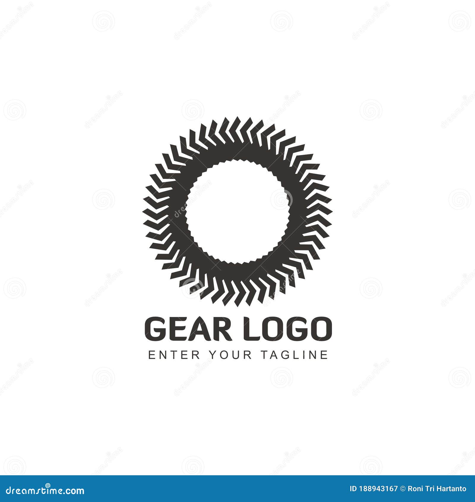 Simple Gear Logo Vector Design Stock Illustration - Illustration of ...
