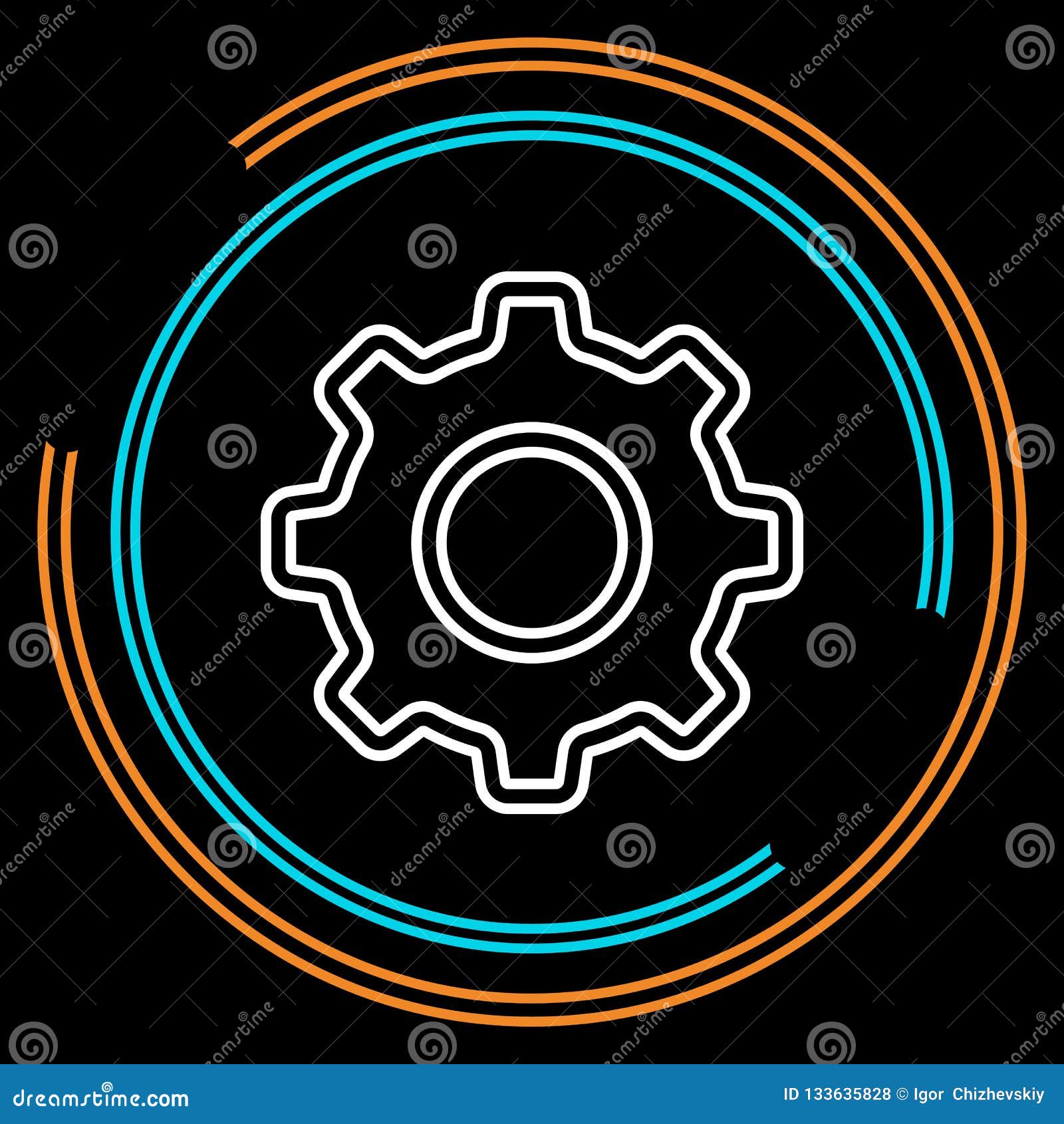 Simple Gear Thin Line Vector Icon Stock Vector - Illustration of ... Simple Gear Thin Line Vector Icon Stock Vector - Illustration of ...