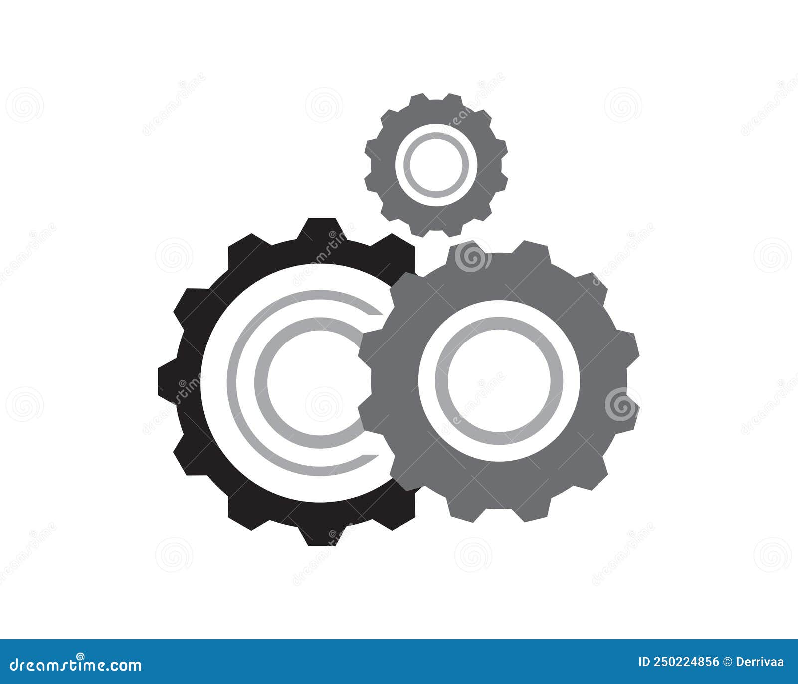 Simple Gears Symbol As Symbolization of Settings and Mechanics Stock ...