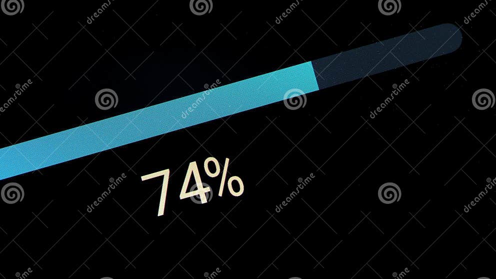 Simple Generic Blue Loading Downloading Uploading or System Update Progress Bar Object Detail ...