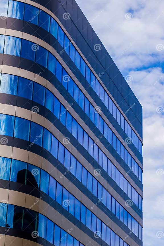 Simple Generic Building of a Modern Architecture with Glass Windows ...