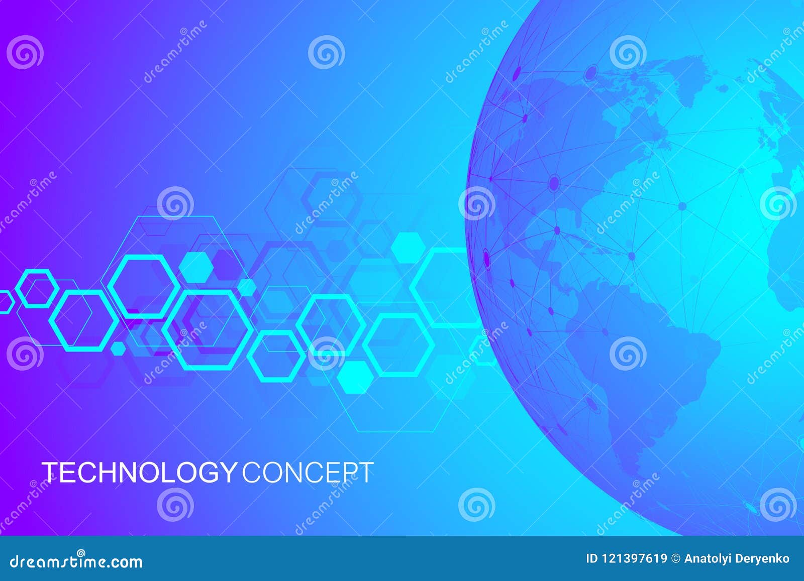 Simple Geometric Abstract Vector Illustration. Technology Background ...