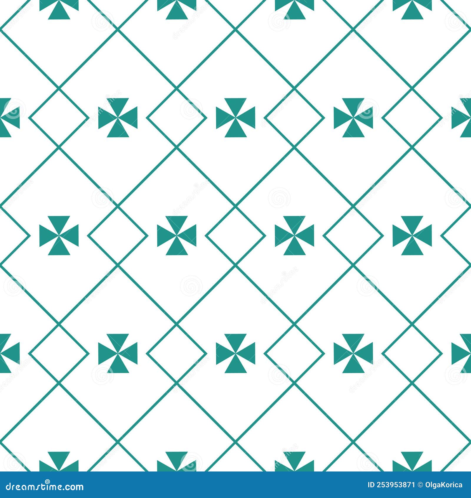 Simple Geometric Background with Cross from Triangle, Colored Green ...