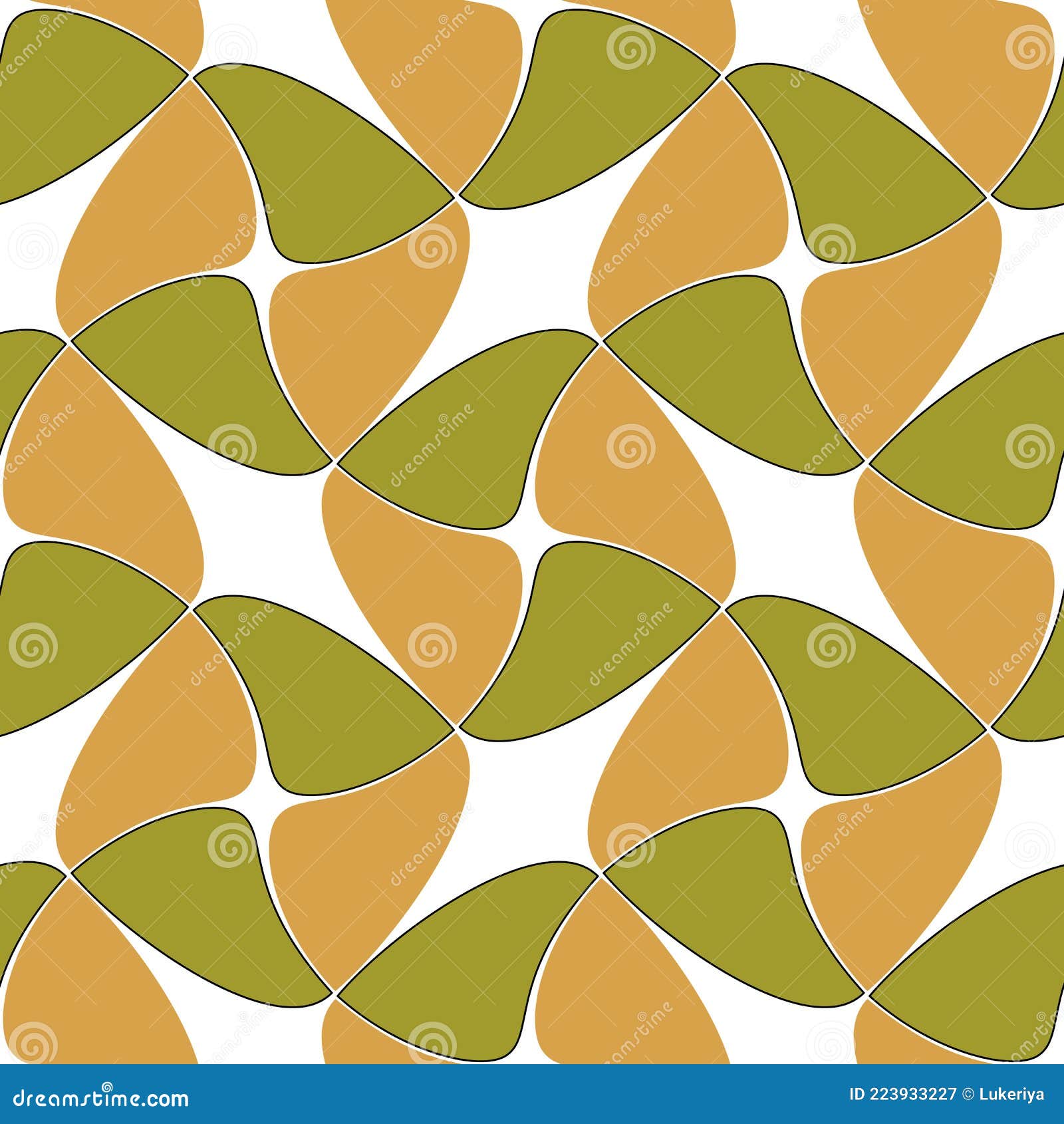 Simple Geometric Background of Identical Two-colored Shapes on a White ...