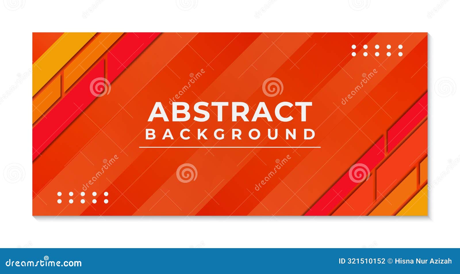 Simple Geometric Banner Design of Orange Background Stock Illustration ...