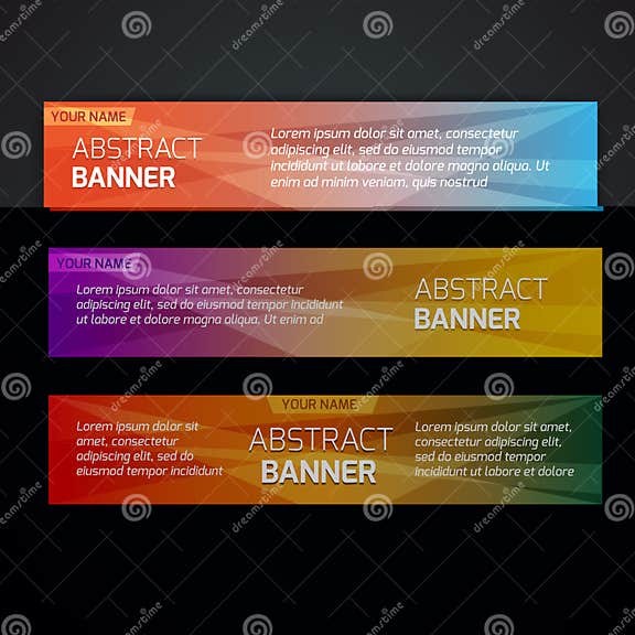Simple Geometric Banners 04 Stock Vector - Illustration of graphic ...