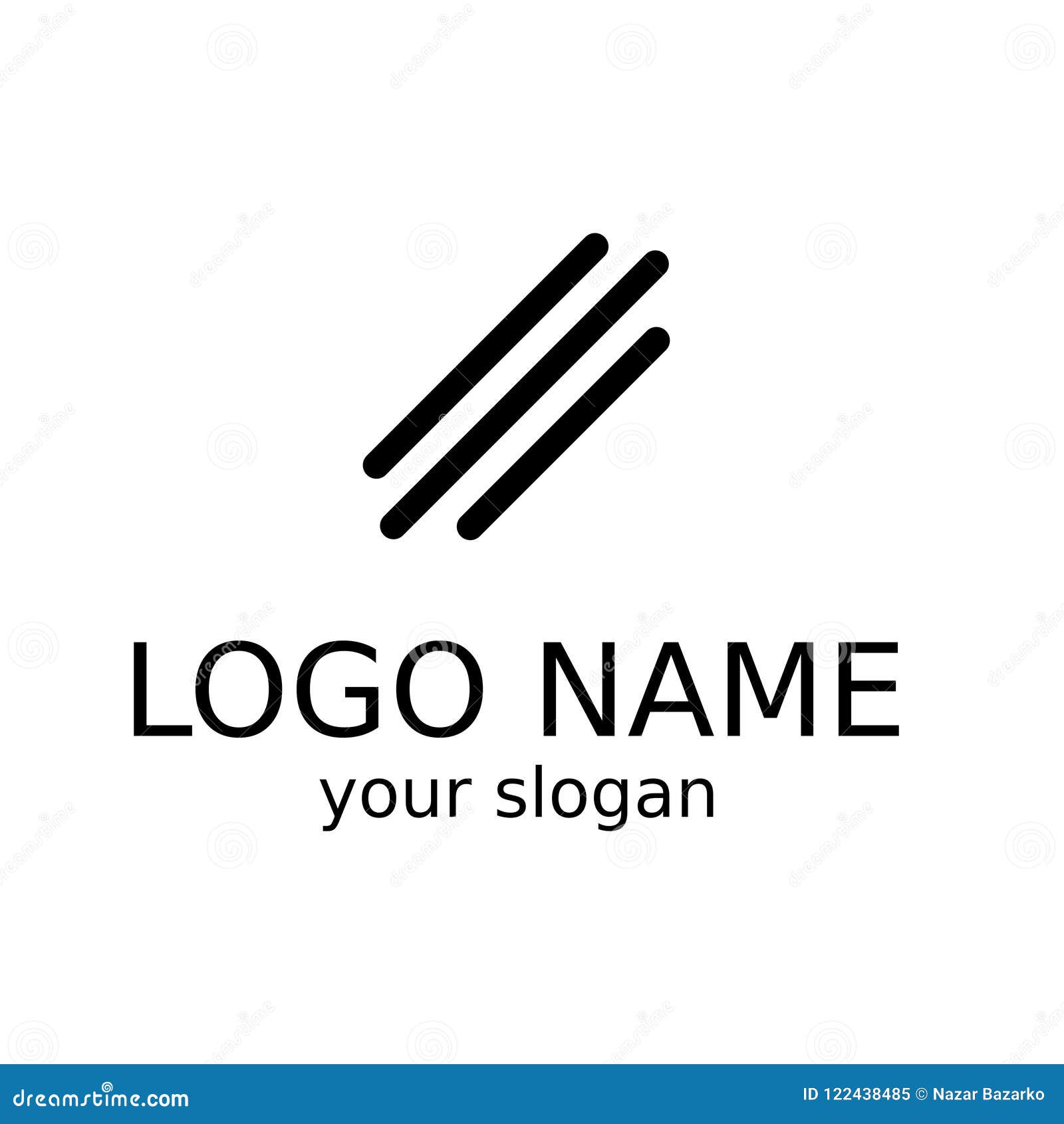 A Simple Geometric Black Logo Stock Illustration - Illustration of ...