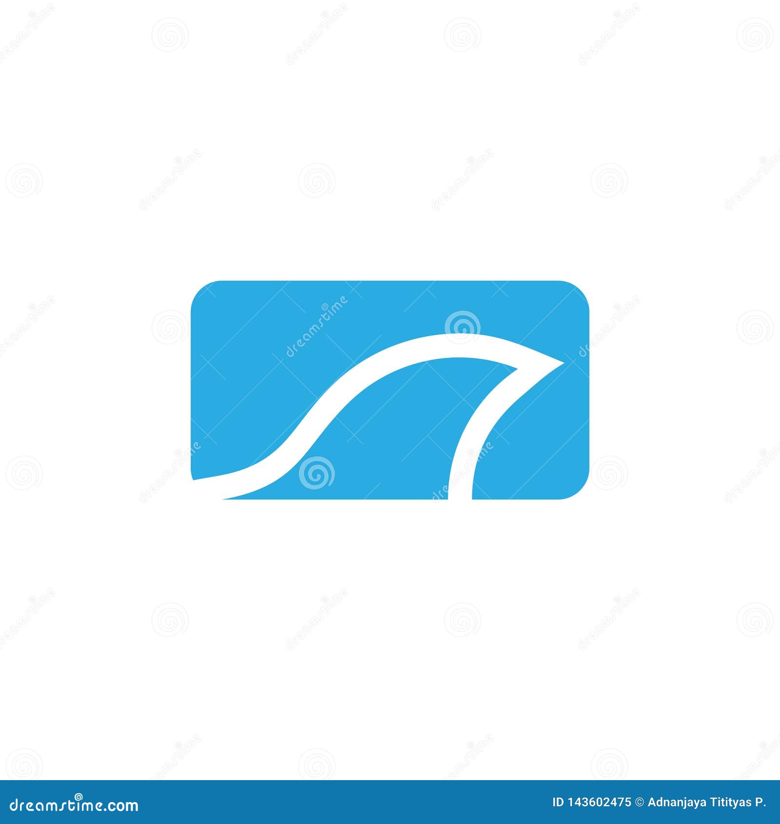Simple Geometric Blue Wave Logo Vector Stock Vector - Illustration of ...