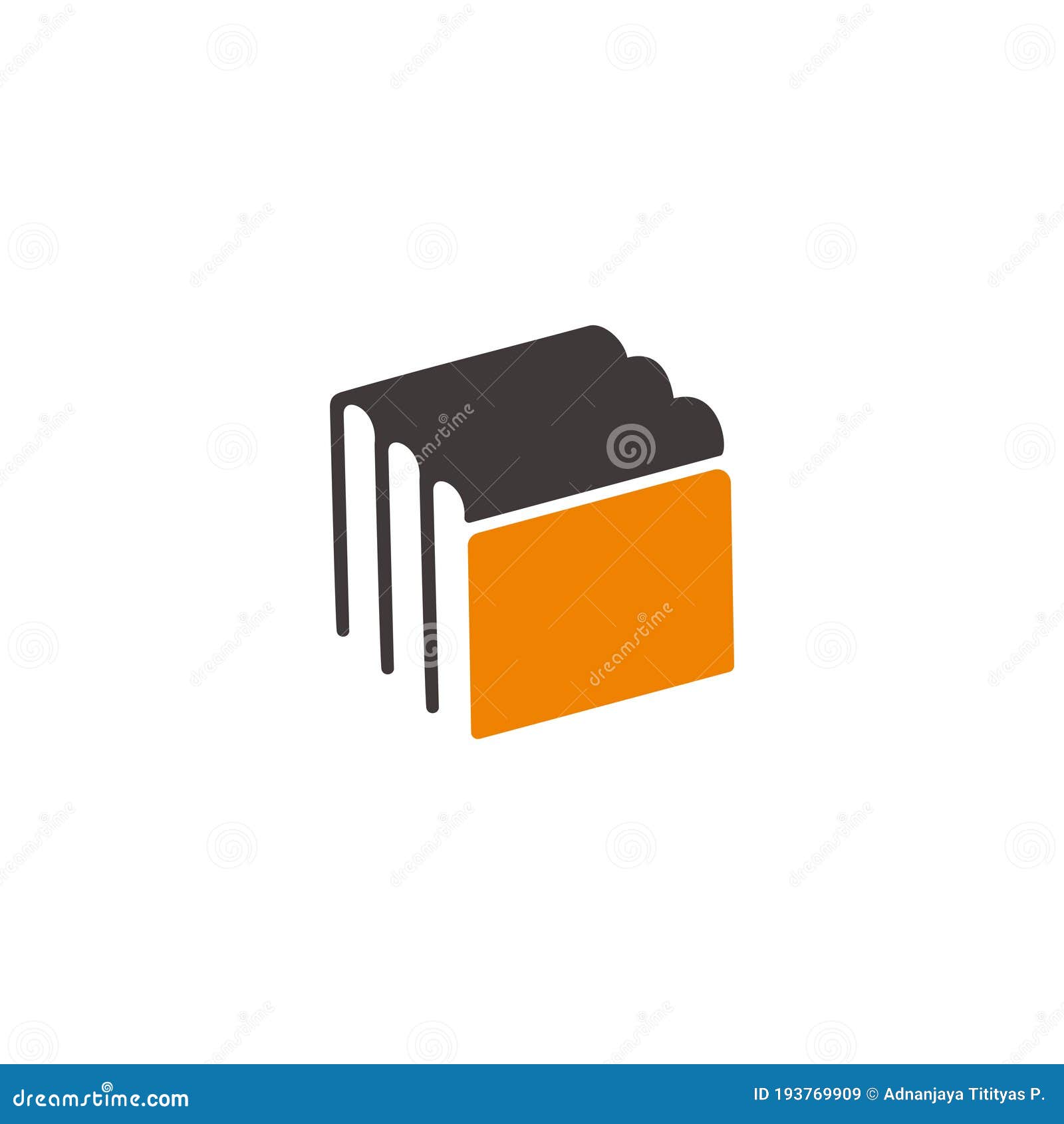 Simple Geometric Book Stack Clear Design Symbol Logo Vector Stock ...